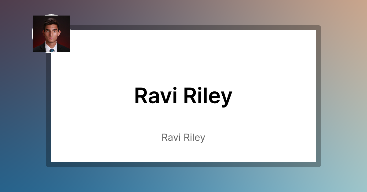 Ravi Riley