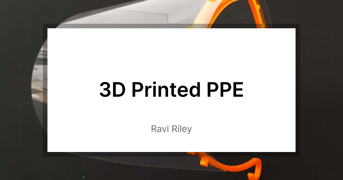 3D Printed PPE